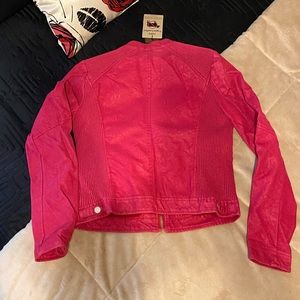 Ci Sono | Jackets & Coats | Nwt Fuchsia Colored Faux Suede Jacket ...